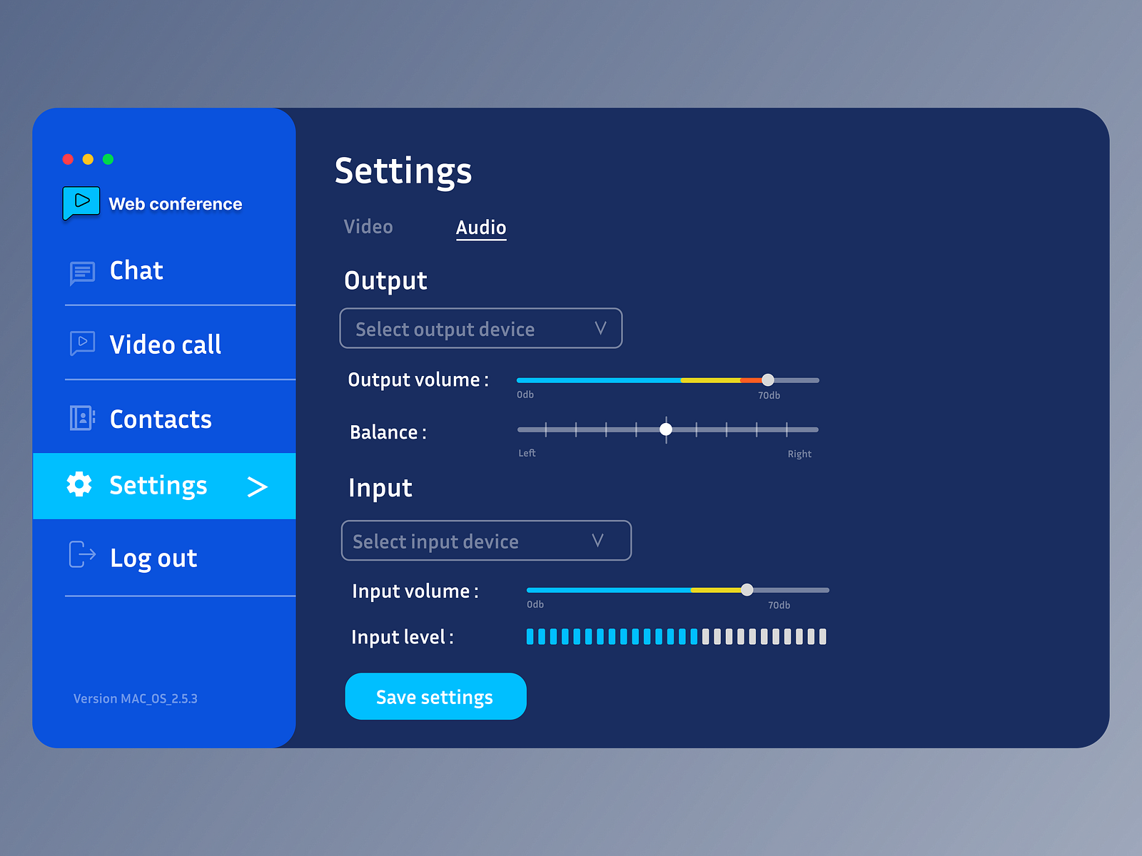 Setting UI for a Desktop Application by Revanth Banisetti on Dribbble