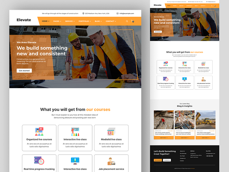 Cosntruction company website UI design by Sazidur Rahman on Dribbble