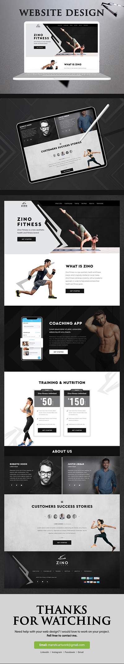 Fitness Website UI Design by Manashi Nanda on Dribbble