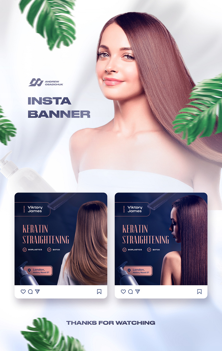 KERATIN - Banner Design by Andrew Osadchuk on Dribbble