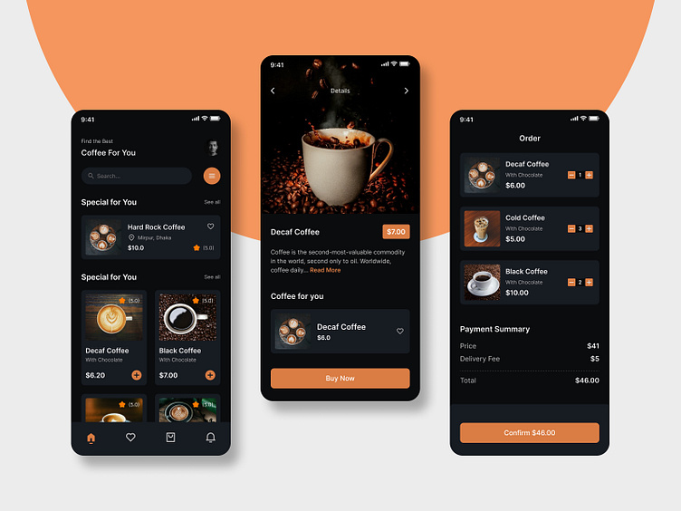 Coffee Apps Design by Samrat sarkar on Dribbble