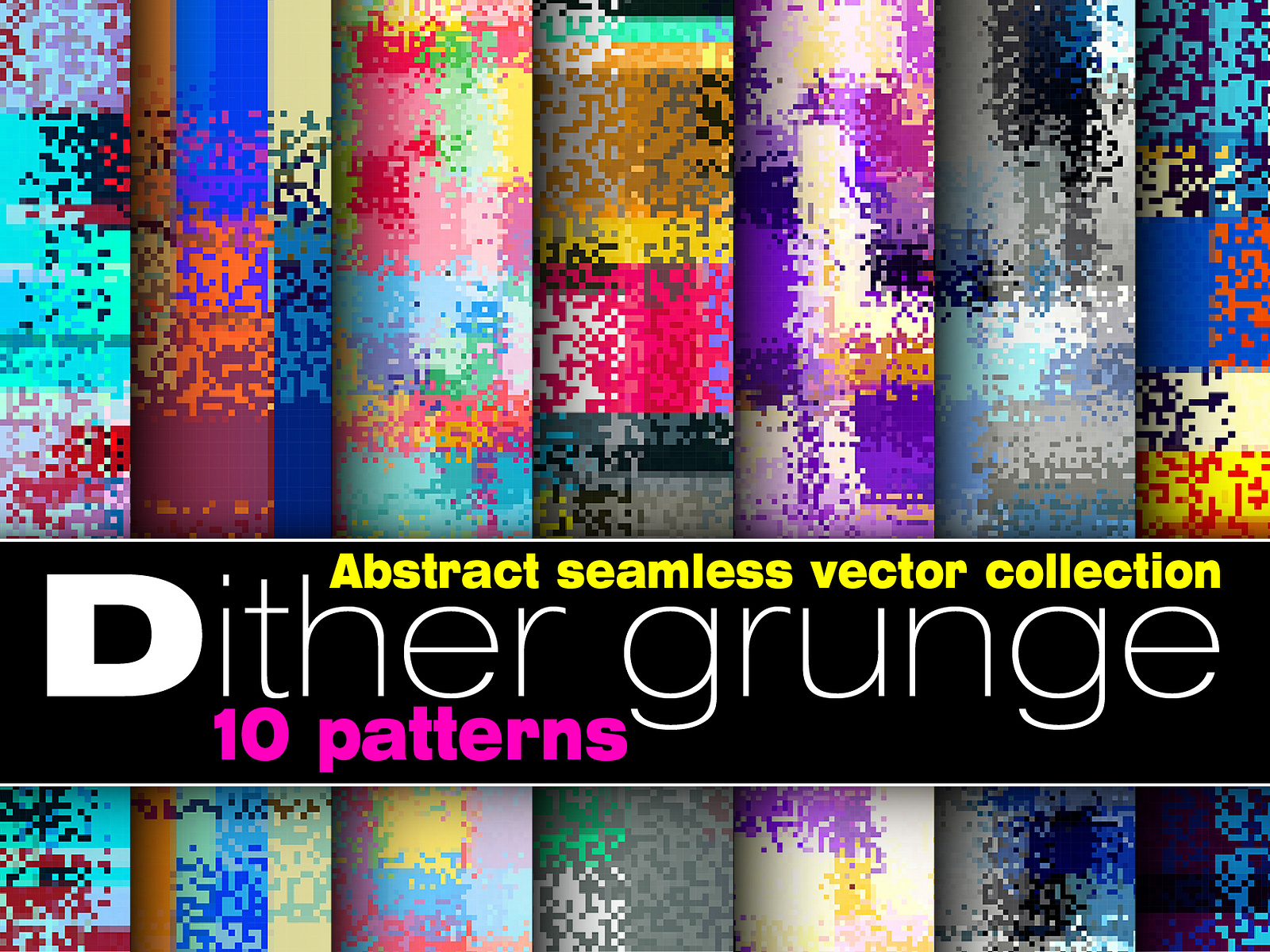 Pixelated seamless vector textures. by tkdesign on Dribbble