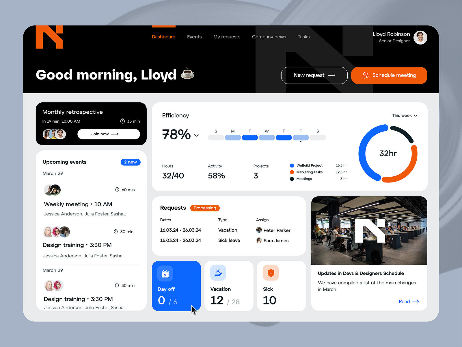 Hr Web Portal Concept Ux Ui Design Web Application By Sameer Khan