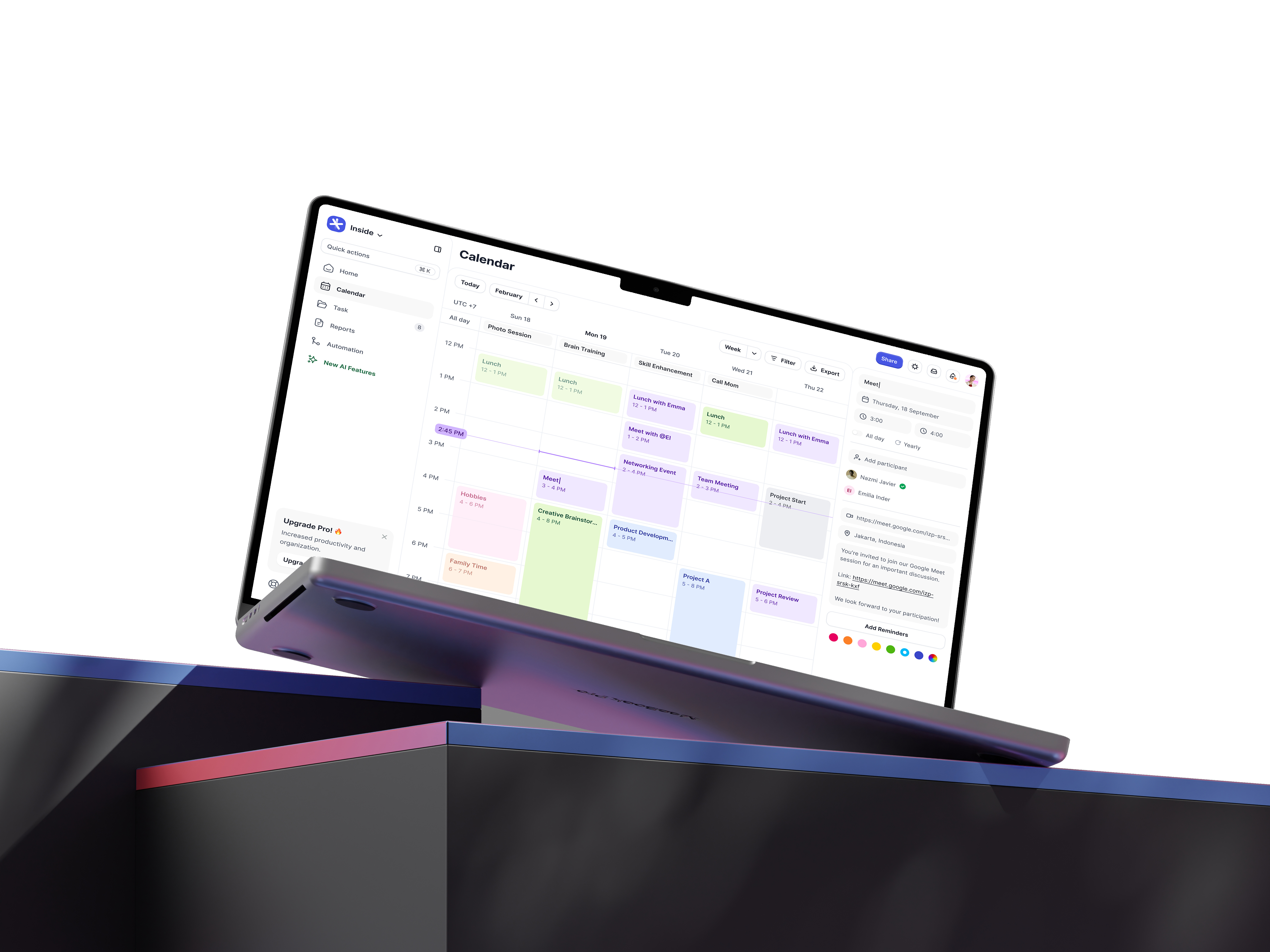 Inside Calendar Page by Nazmi Javier for Unspace Studio on Dribbble