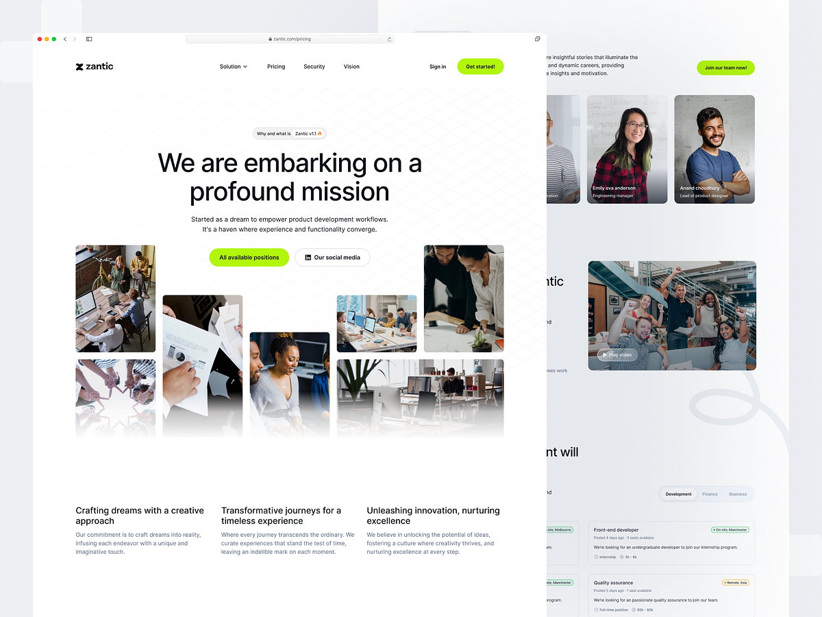 Zantic - Career Website Design by Ryo alif on Dribbble