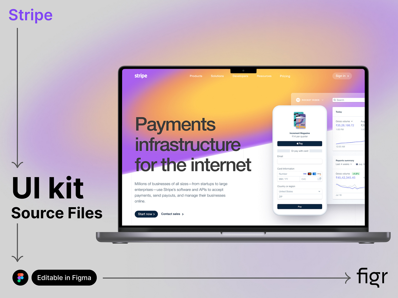 Make Stripe UI your own by Figr Design on Dribbble