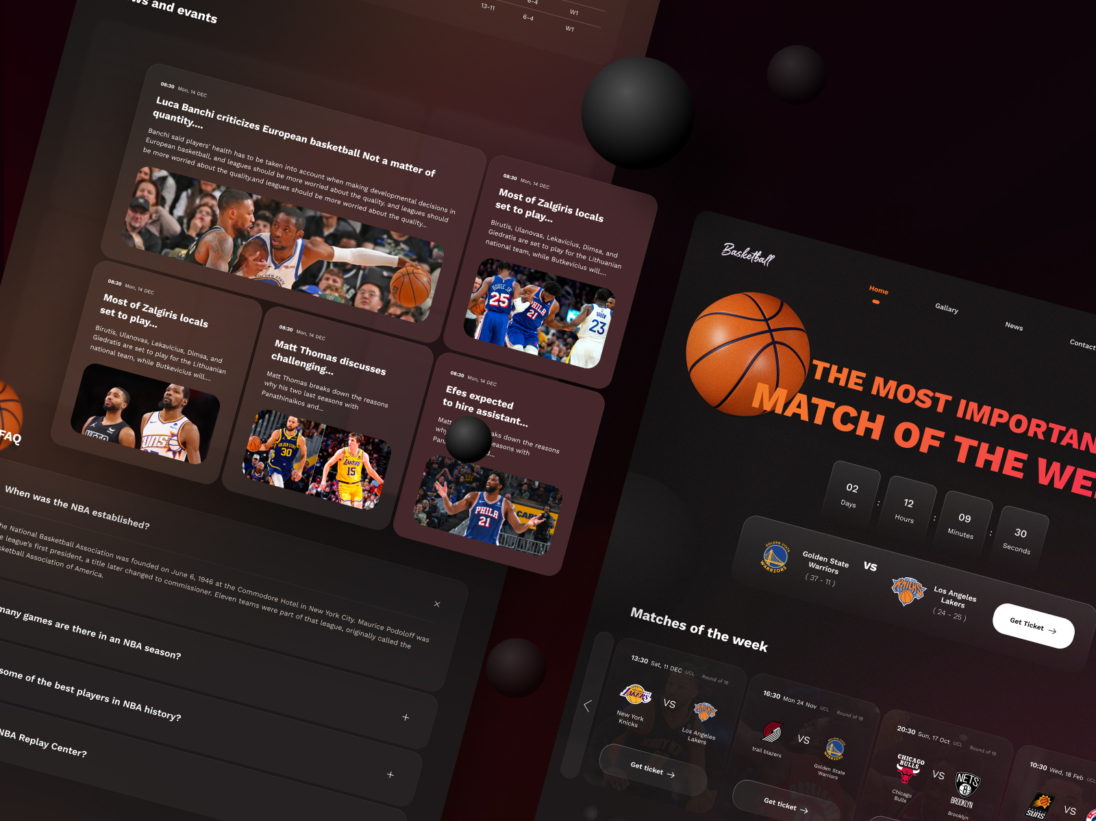 The basketball ticket resrvation website by Mahsa Hasani for Fluxio ...