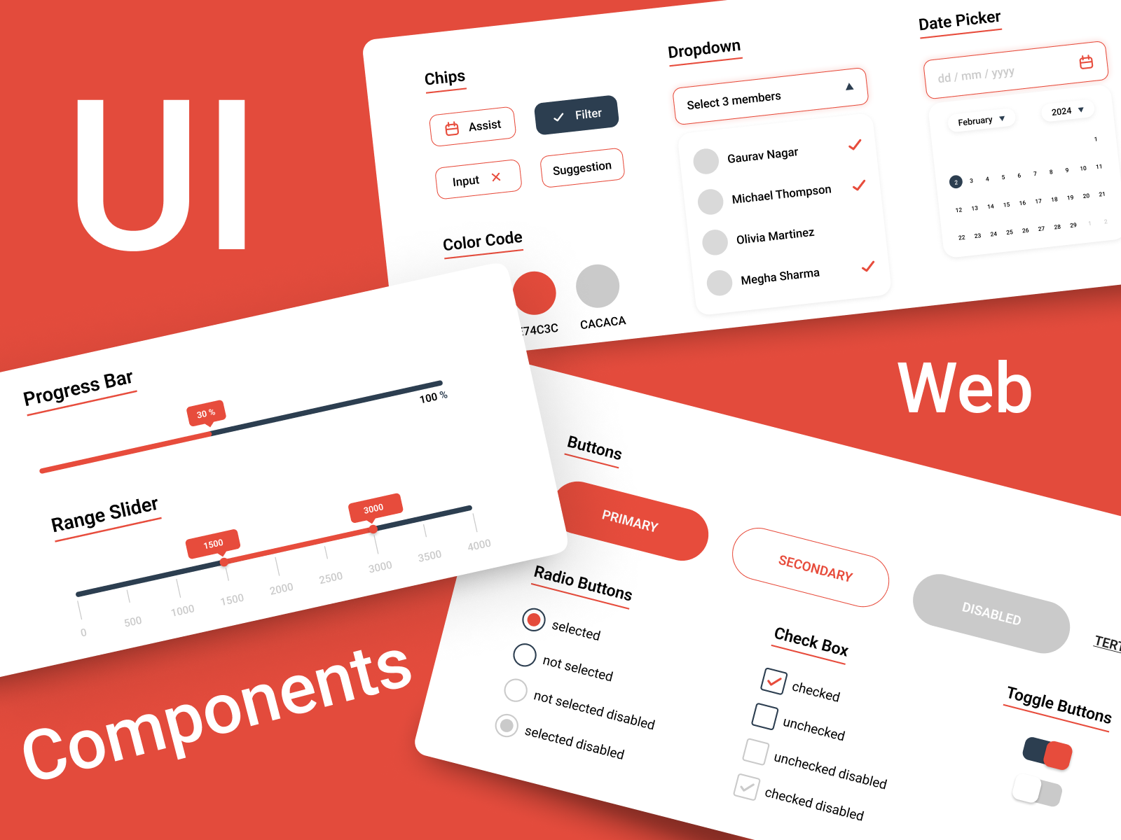 UI Web Components by Gaurav Nagar on Dribbble