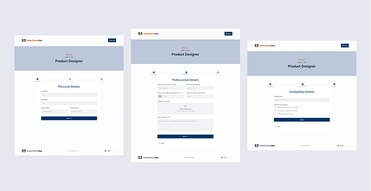 Multipage Application form by Gerald on Dribbble