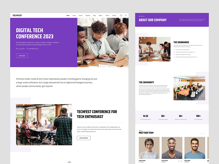 TechFest - Event Website Template by Nixar Studio on Dribbble