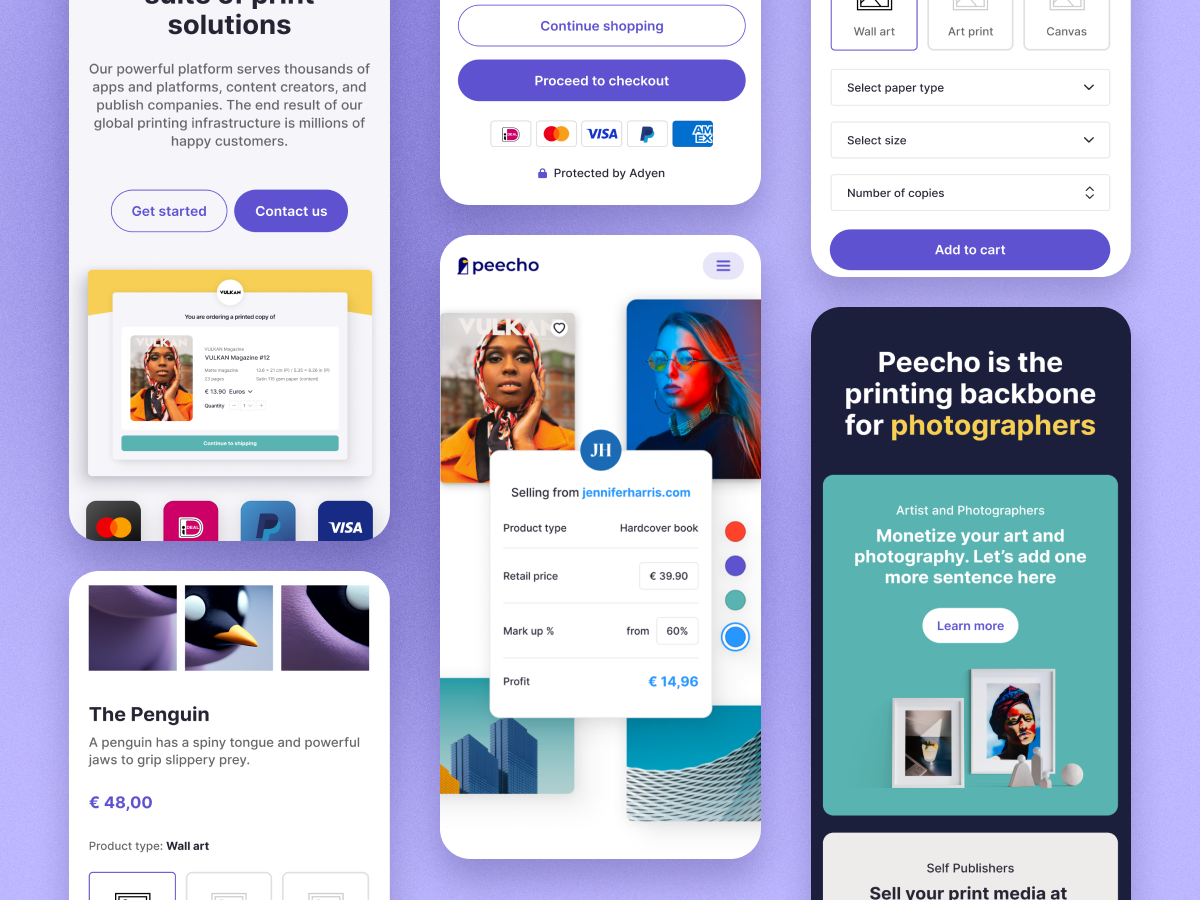 Peecho - On-demand print platform by Noco Agency on Dribbble
