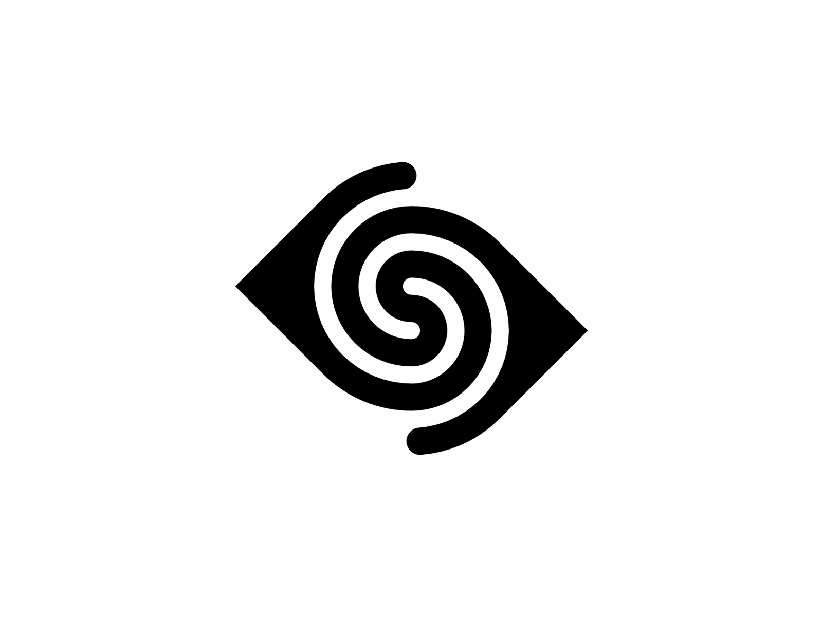 Sentrum, innovation lab think tank logo design: S, spiral, eye by Alex Tass, logo designer on ...