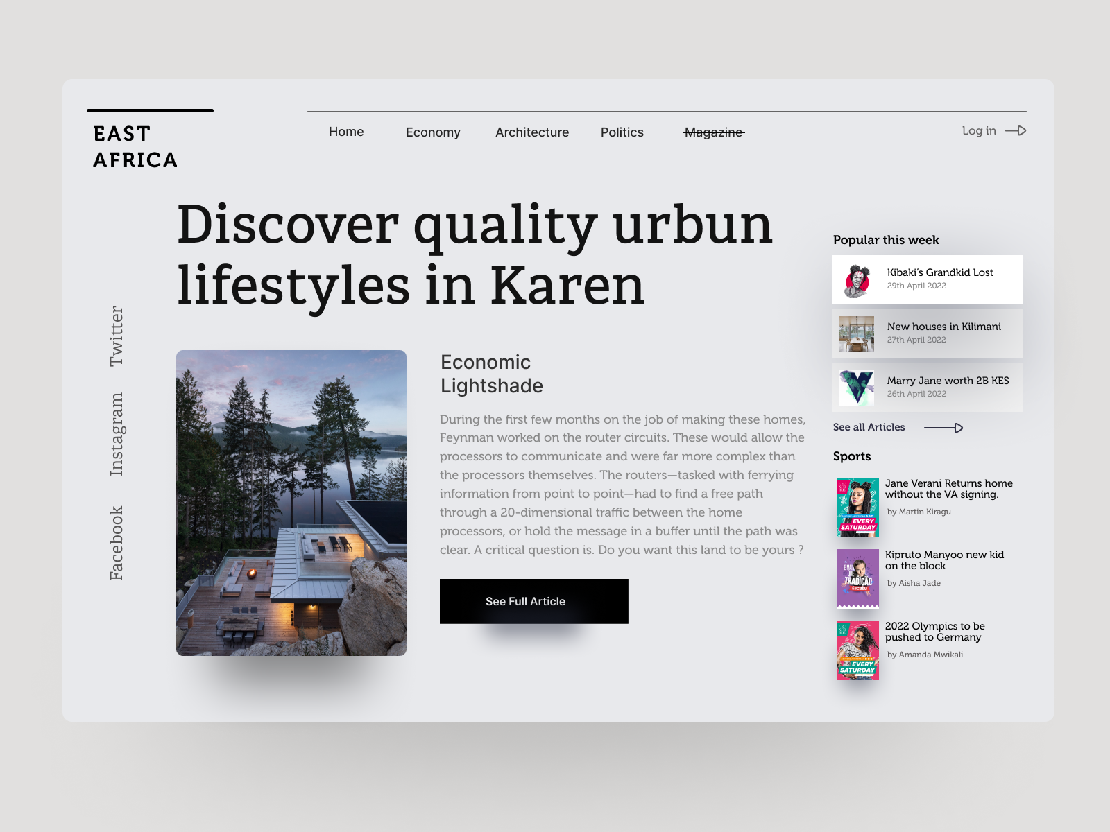 The East Africa Real Estate Magazine by Amisi Kevin on Dribbble