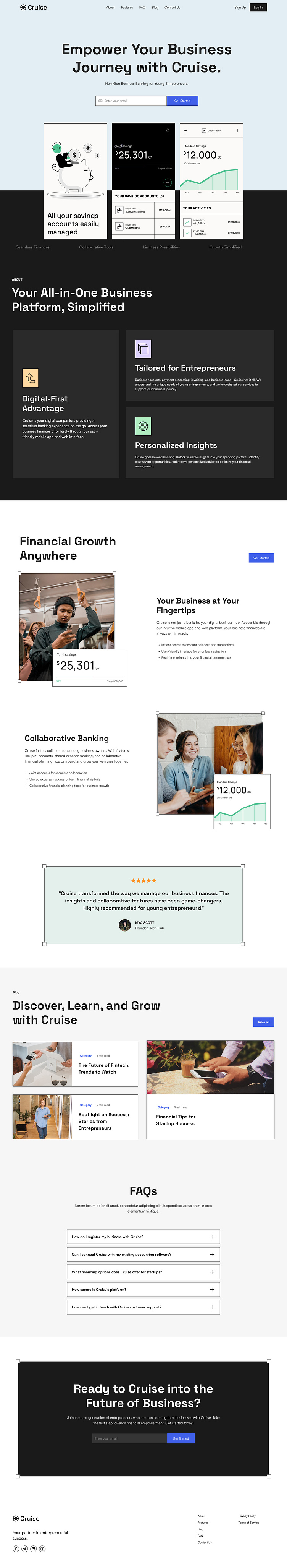 Landing Page | Cruise Next Gen Banking by Inga Café-Ruoff on Dribbble Landing Page | Cruise Next Gen Banking by Inga Café-Ruoff on Dribbble