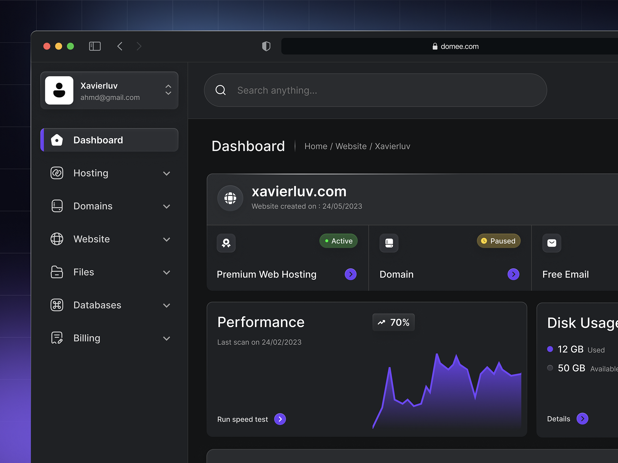Domee - Domain Dashboard by Nija Works on Dribbble