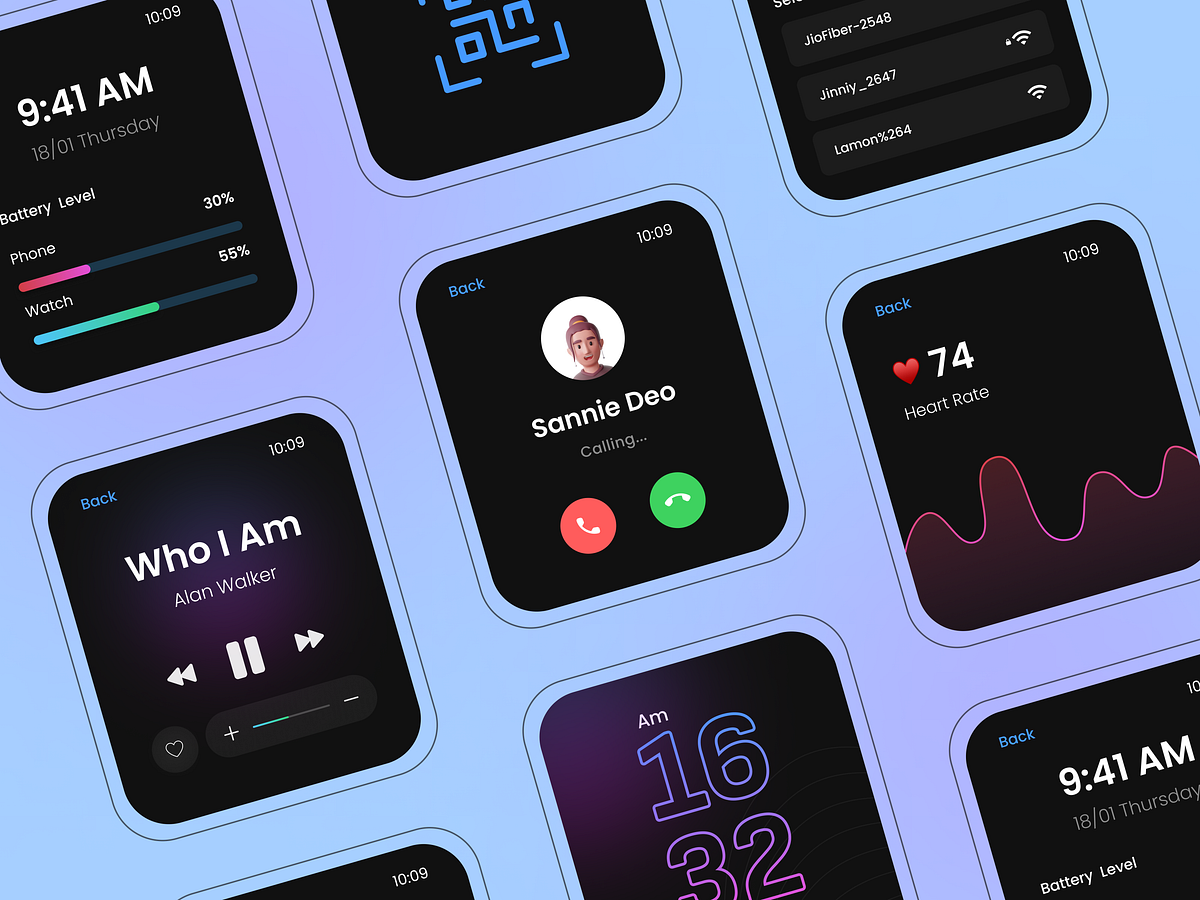 Smart Watch App, Watch UI, Home Assistant by Octet Design Studio on ...