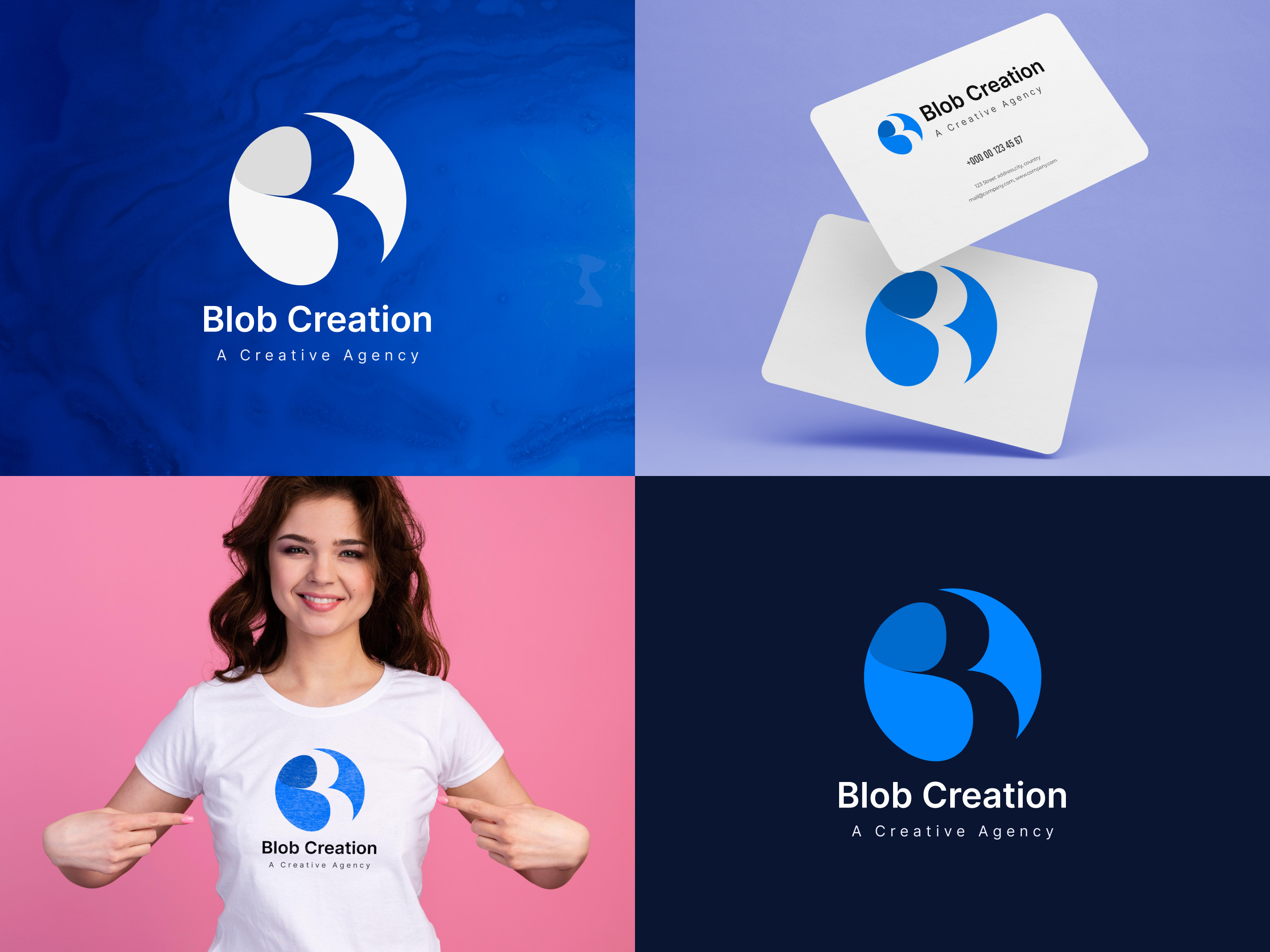 Blob A Creative Agency Logo by ElectronThemes Agency on Dribbble