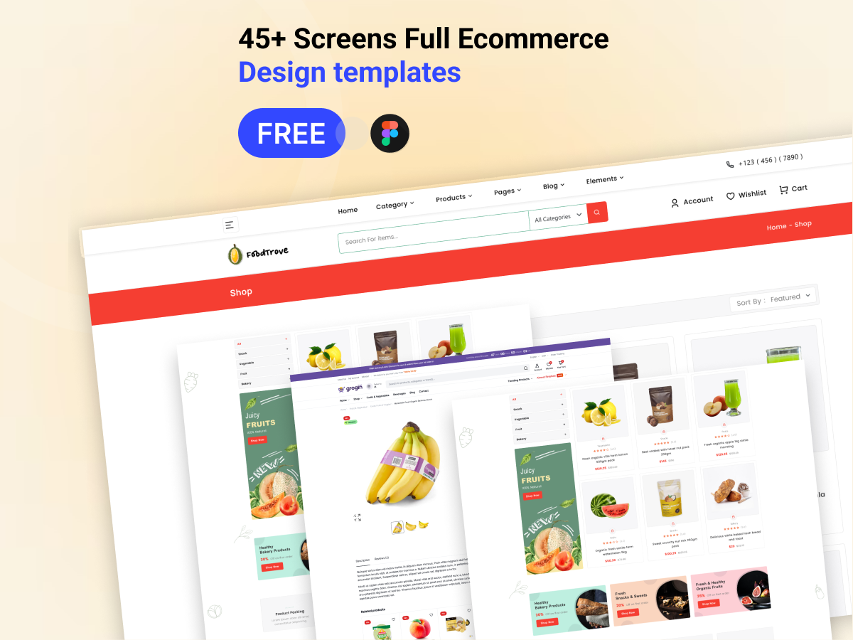 Foodtrava Full ecommerce template by Rakibul Hasan Shawon on Dribbble
