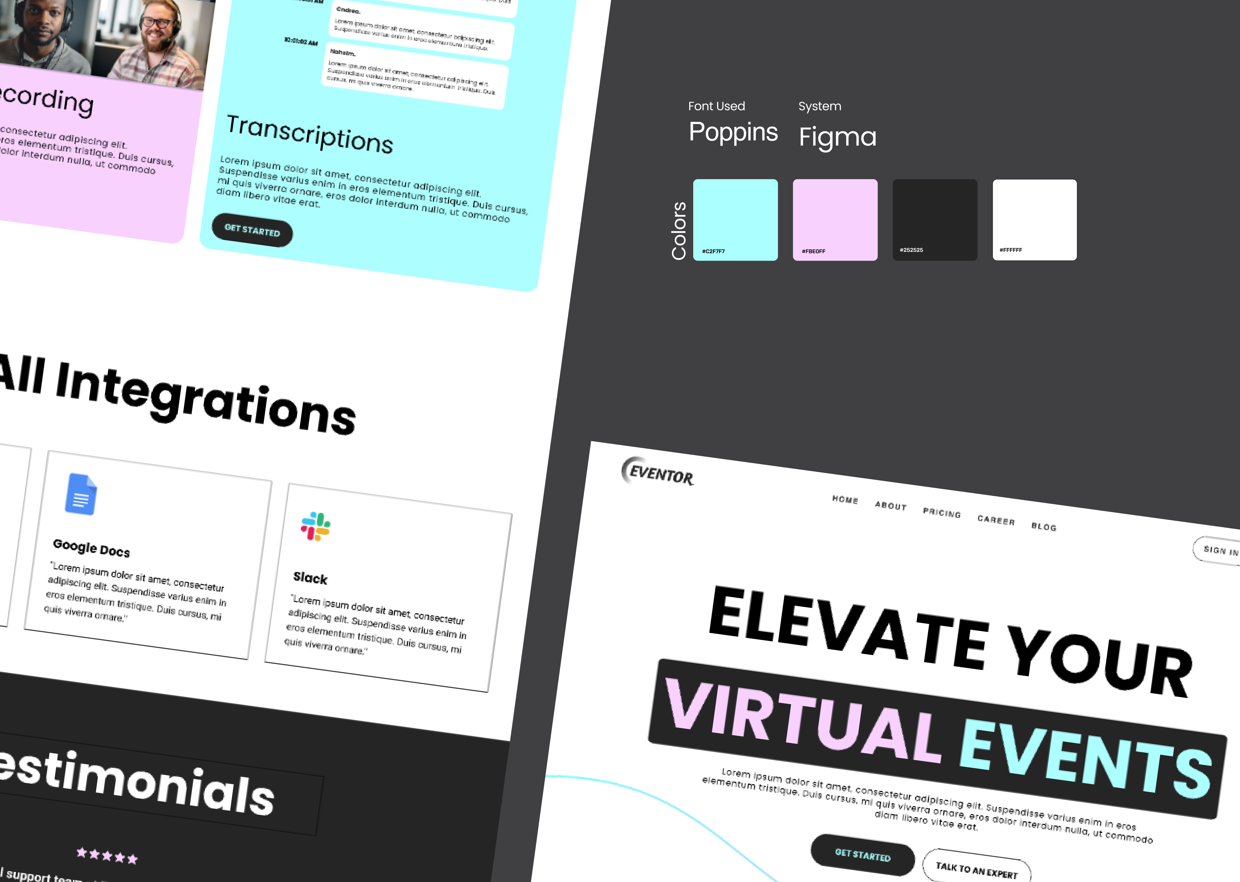 Eventor Virtual Meeting Landing Page by Nate James on Dribbble