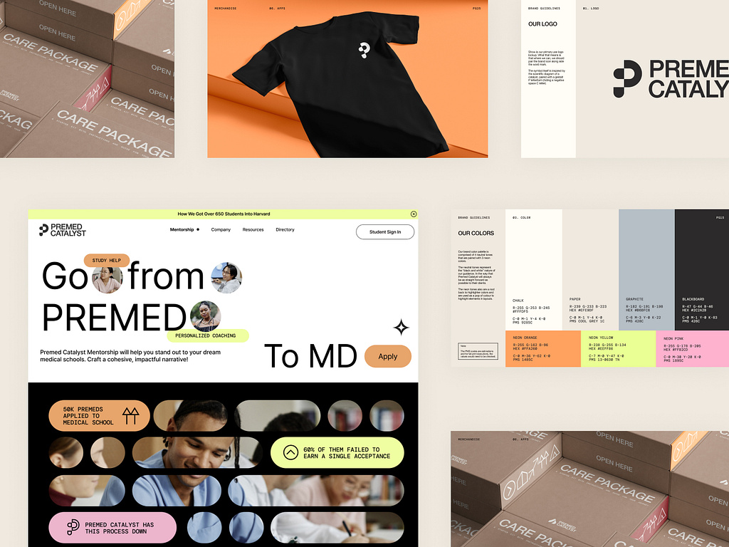 Premed Catalyst rebrand and relaunch by Tayler Freund on Dribbble