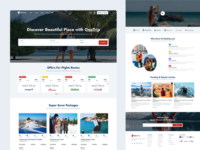 Geotrip Travel Agency by Themezhub on Dribbble