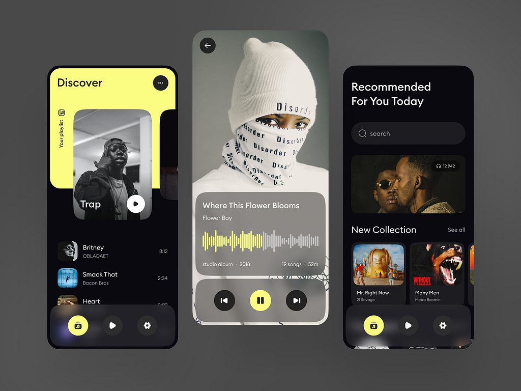 Music App UI by Ronas IT | UI/UX Team on Dribbble