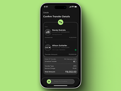 Transaction Confirmation Screen UI Design by Karthik Rao on Dribbble