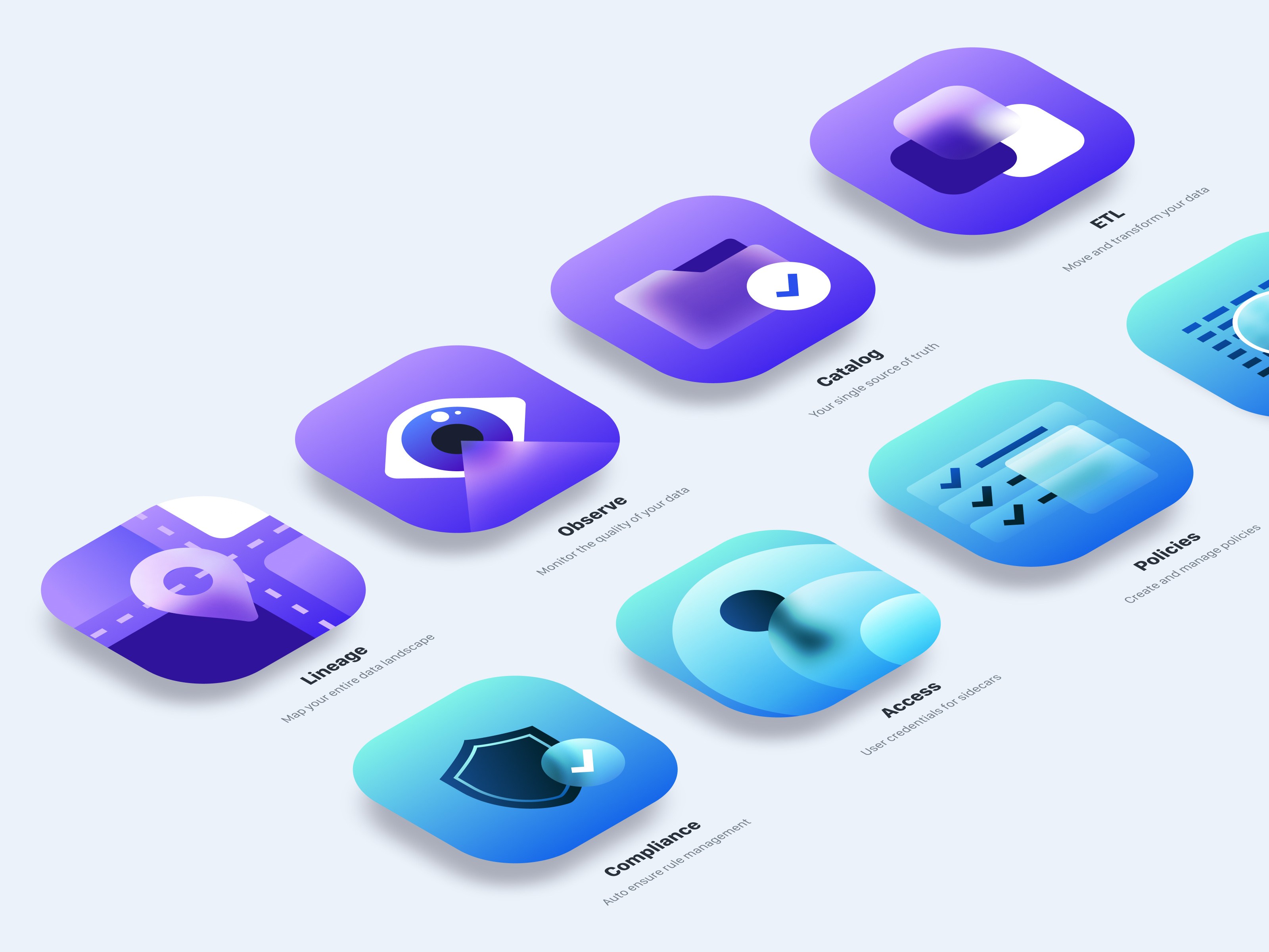 Data & Security App Icons by Michael Wang on Dribbble