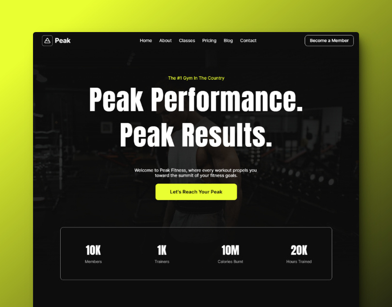 Peak - Fitness Gym Framer Template by Thaer Swailem on Dribbble