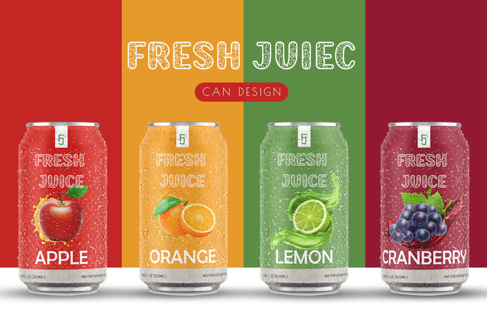 "FRESH JUICE' can Design by Mehedi Hasan on Dribbble