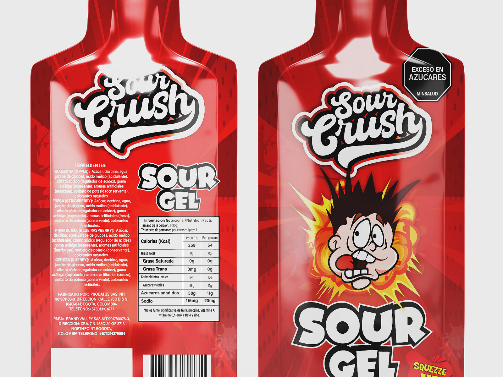 SOUR GEL PACKAGING DESIGN by Ab ohab on Dribbble