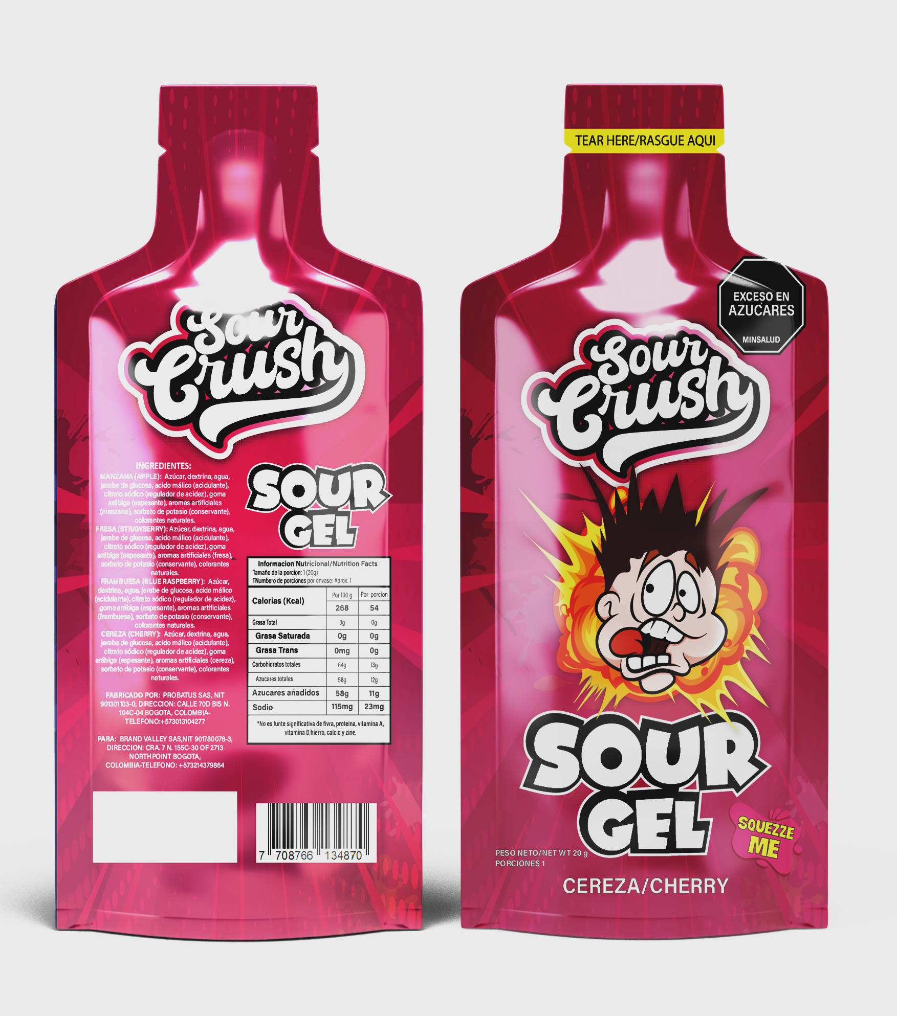 SOUR GEL PACKAGING DESIGN by Ab ohab on Dribbble