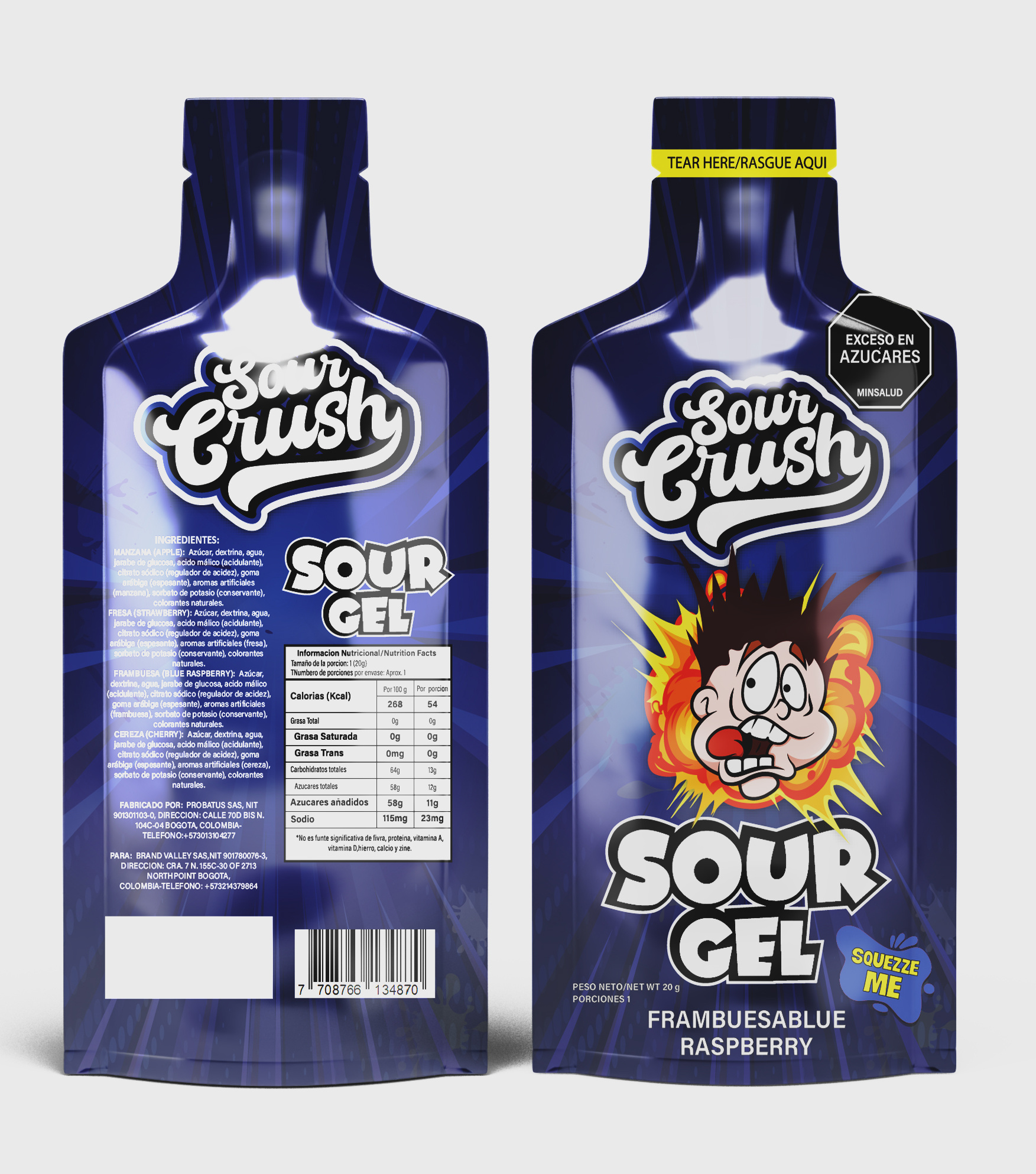 SOUR GEL PACKAGING DESIGN by Ab ohab on Dribbble