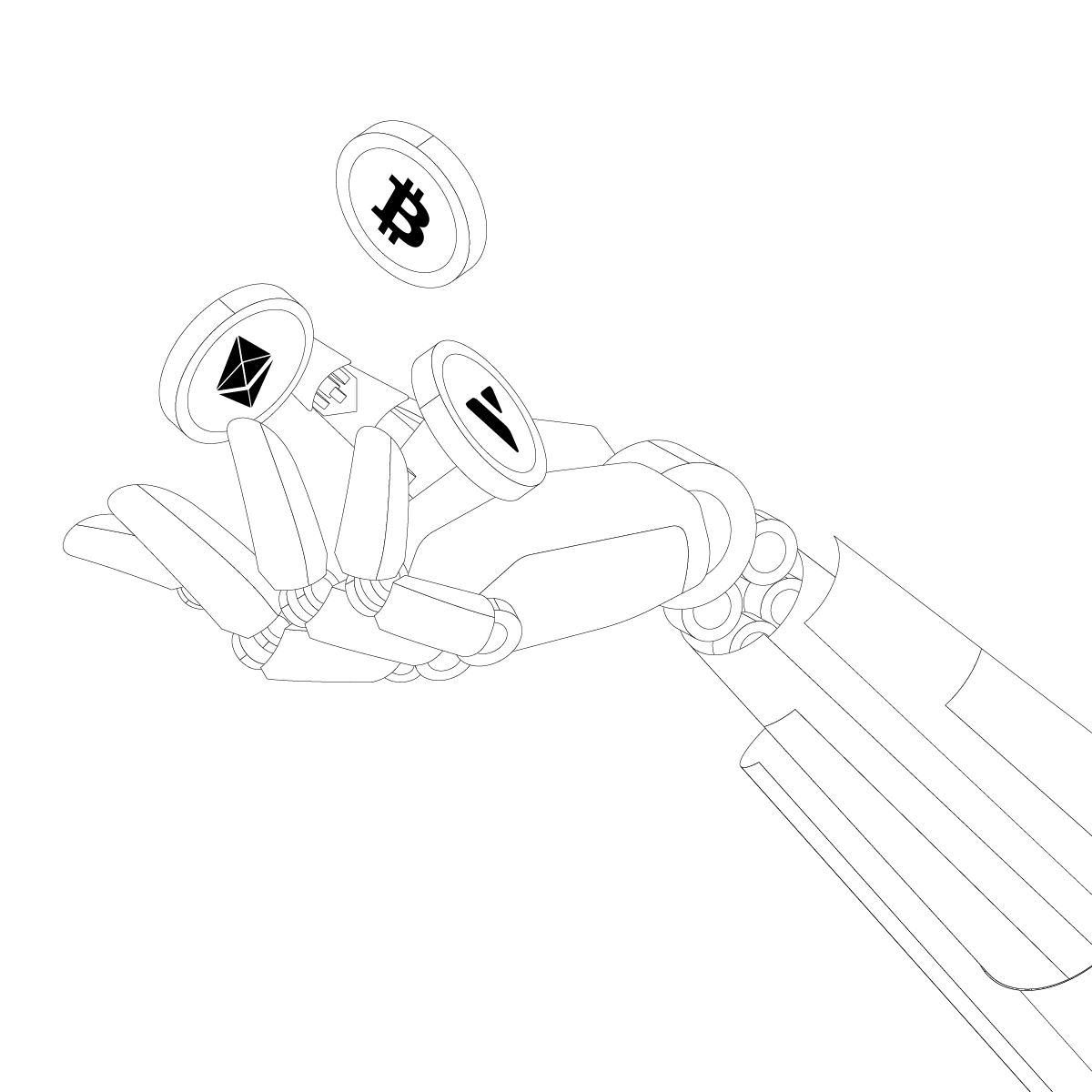 Robot, Holding Tokens. by Emir Ari on Dribbble