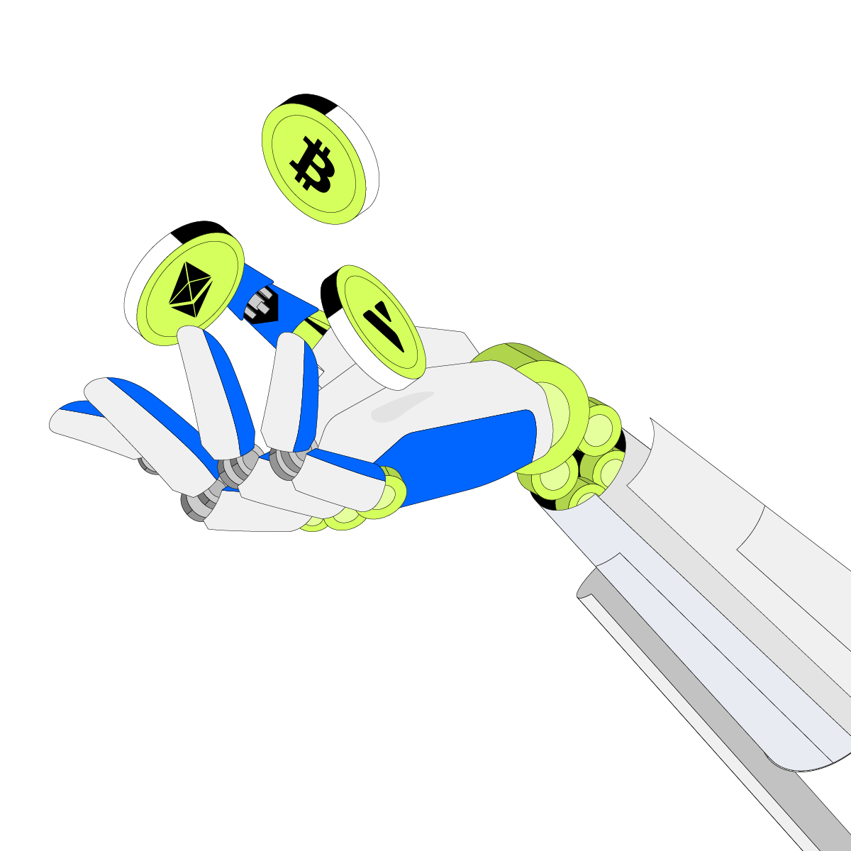 Robot, Holding Tokens. by Emir Ari on Dribbble