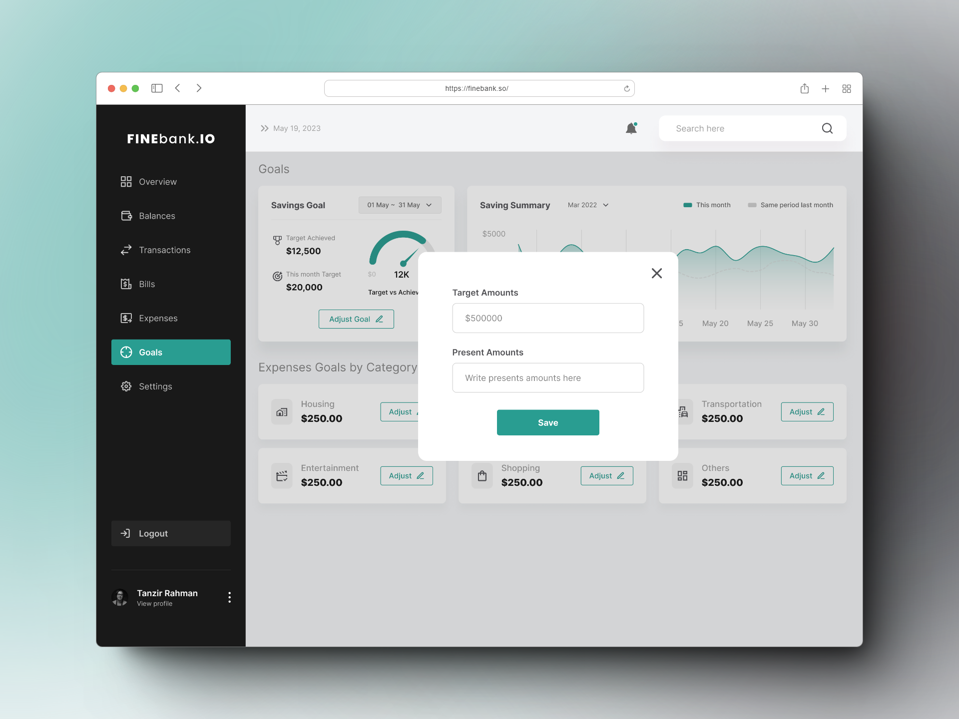 Financial Management Dashboard by Amama on Dribbble