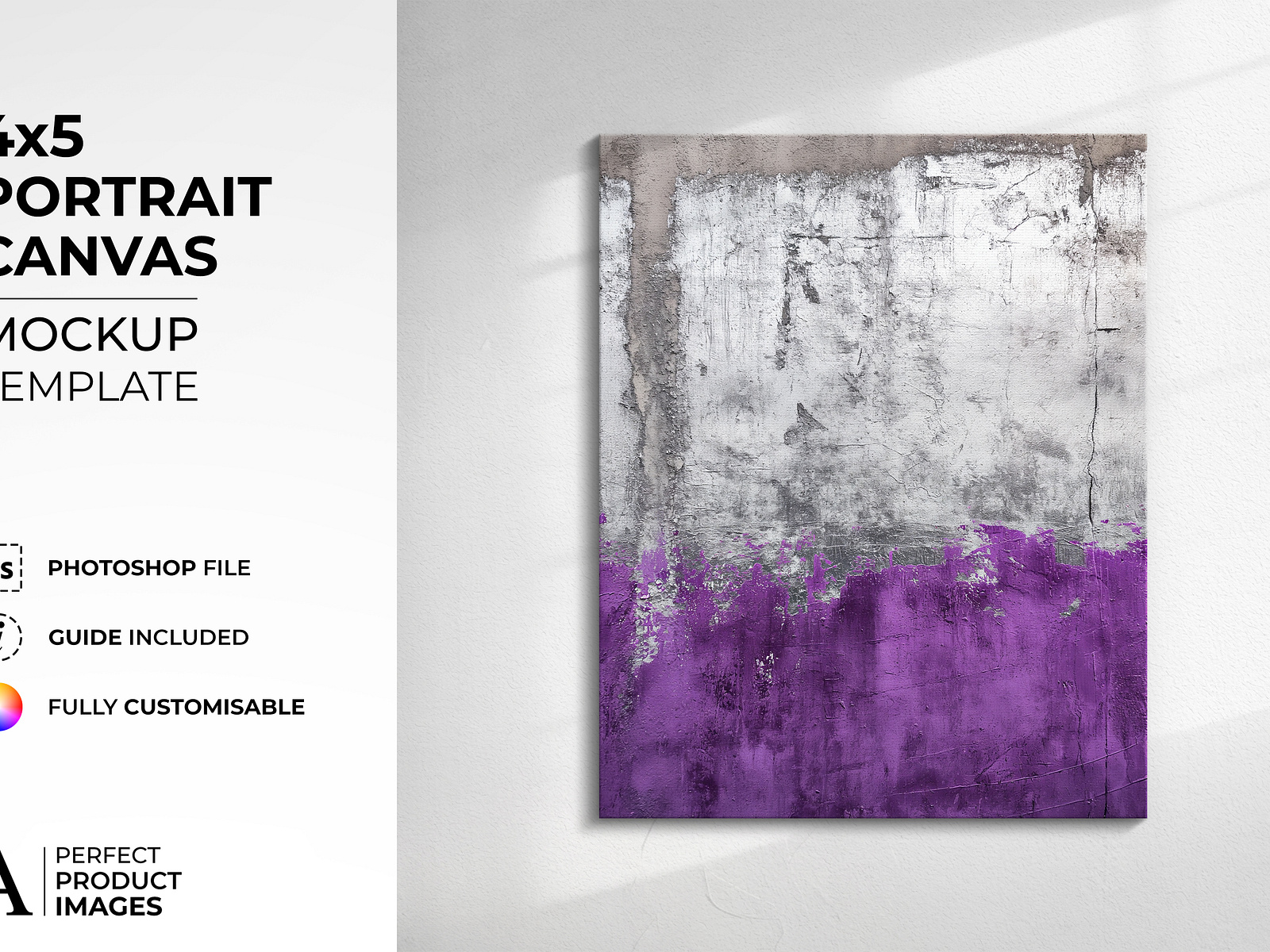 4x5 PORTRAIT CANVAS MOCKUP TEMPLATE by Julian Adams on Dribbble