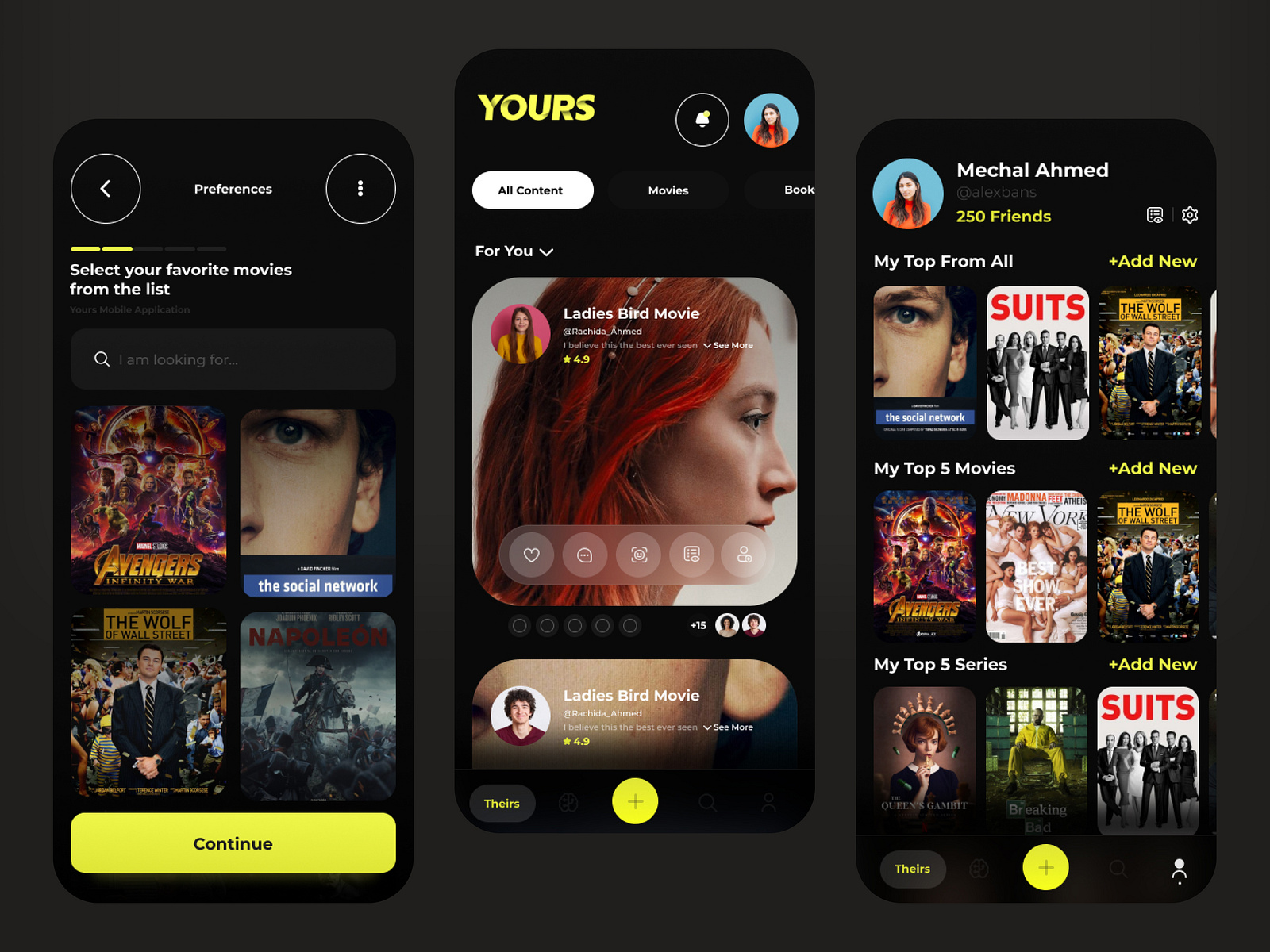 Movies rating mobile application UI/UX by Exploda Agency on Dribbble