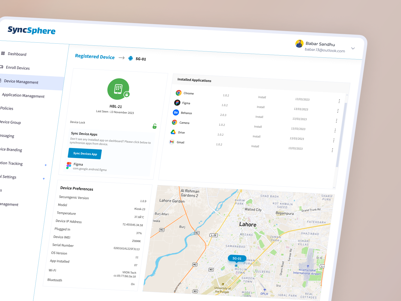 SyncSphere - Device Management System by Muhammad Babar on Dribbble