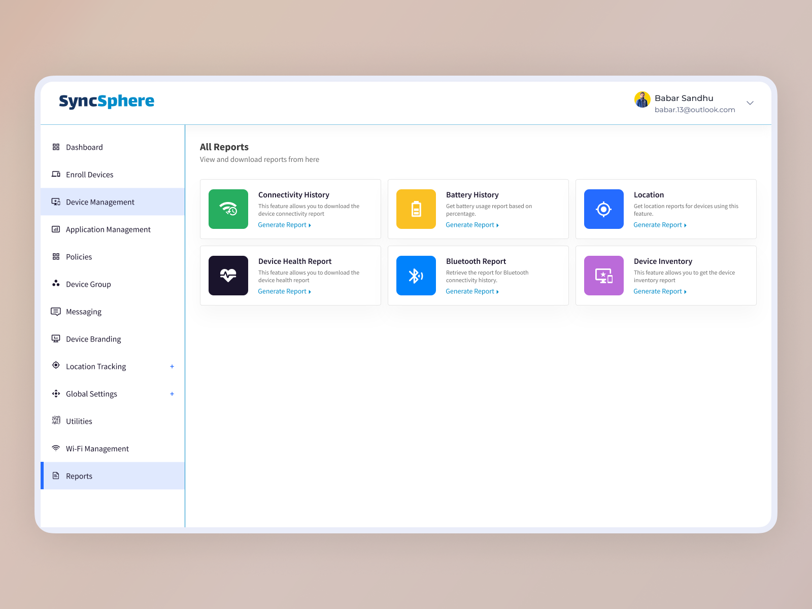 SyncSphere - Device Management System by Muhammad Babar on Dribbble