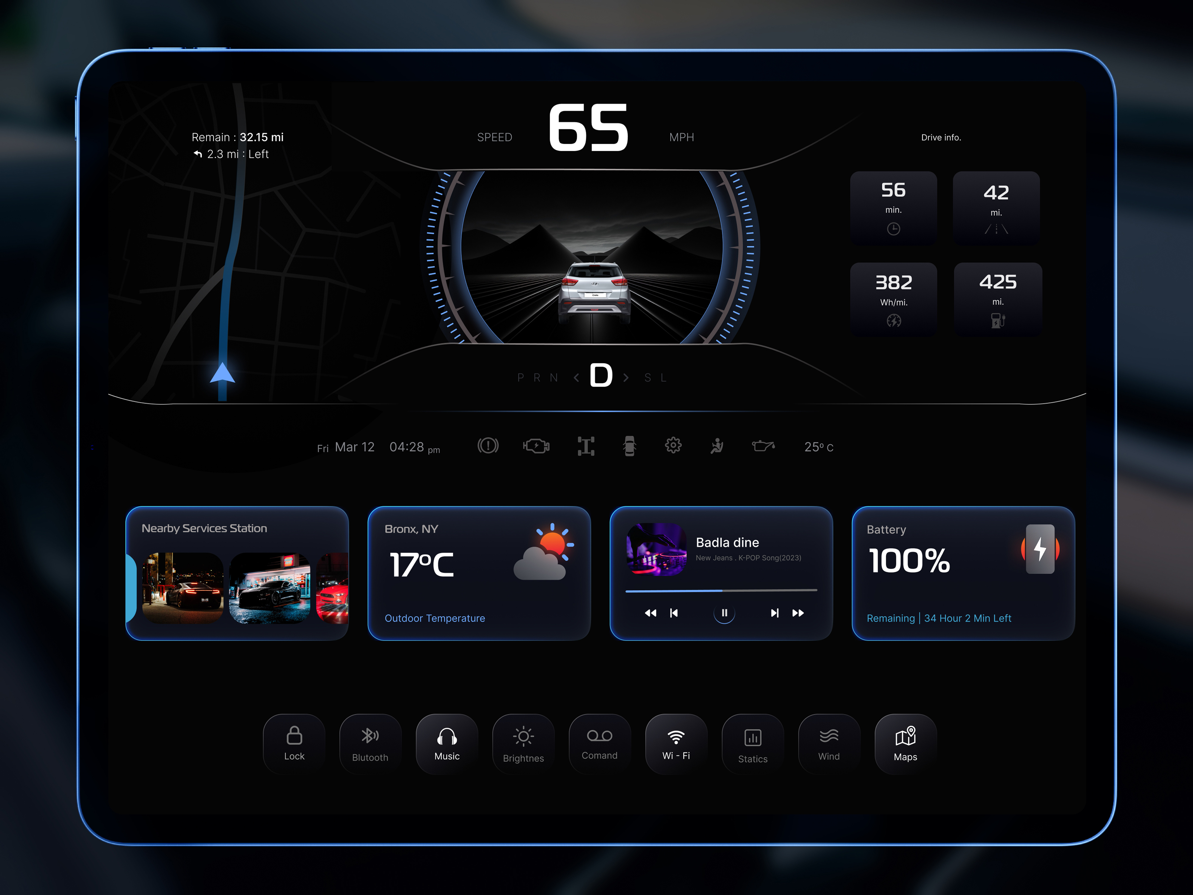 Car Dashboard | UI Design | Orbix Studio by Orbix Studio | Website ...