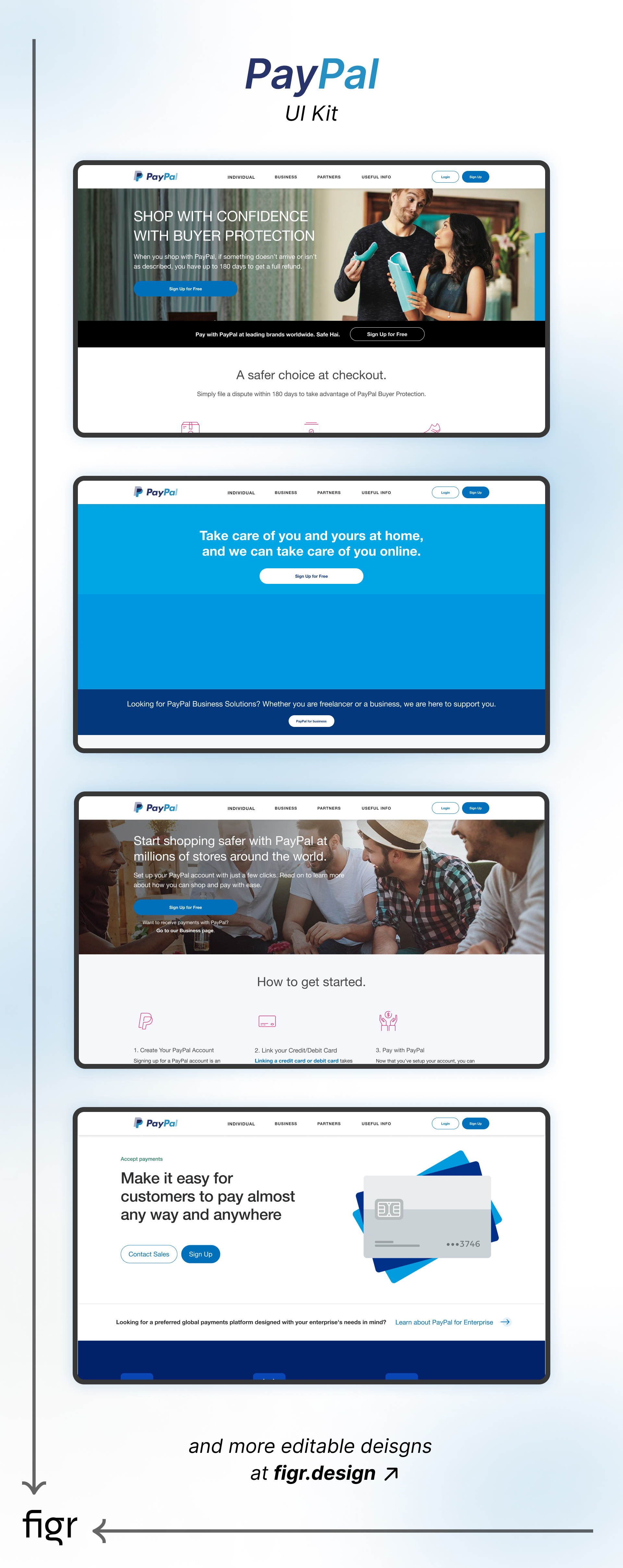 Make PayPal UI your own by Figr Design on Dribbble