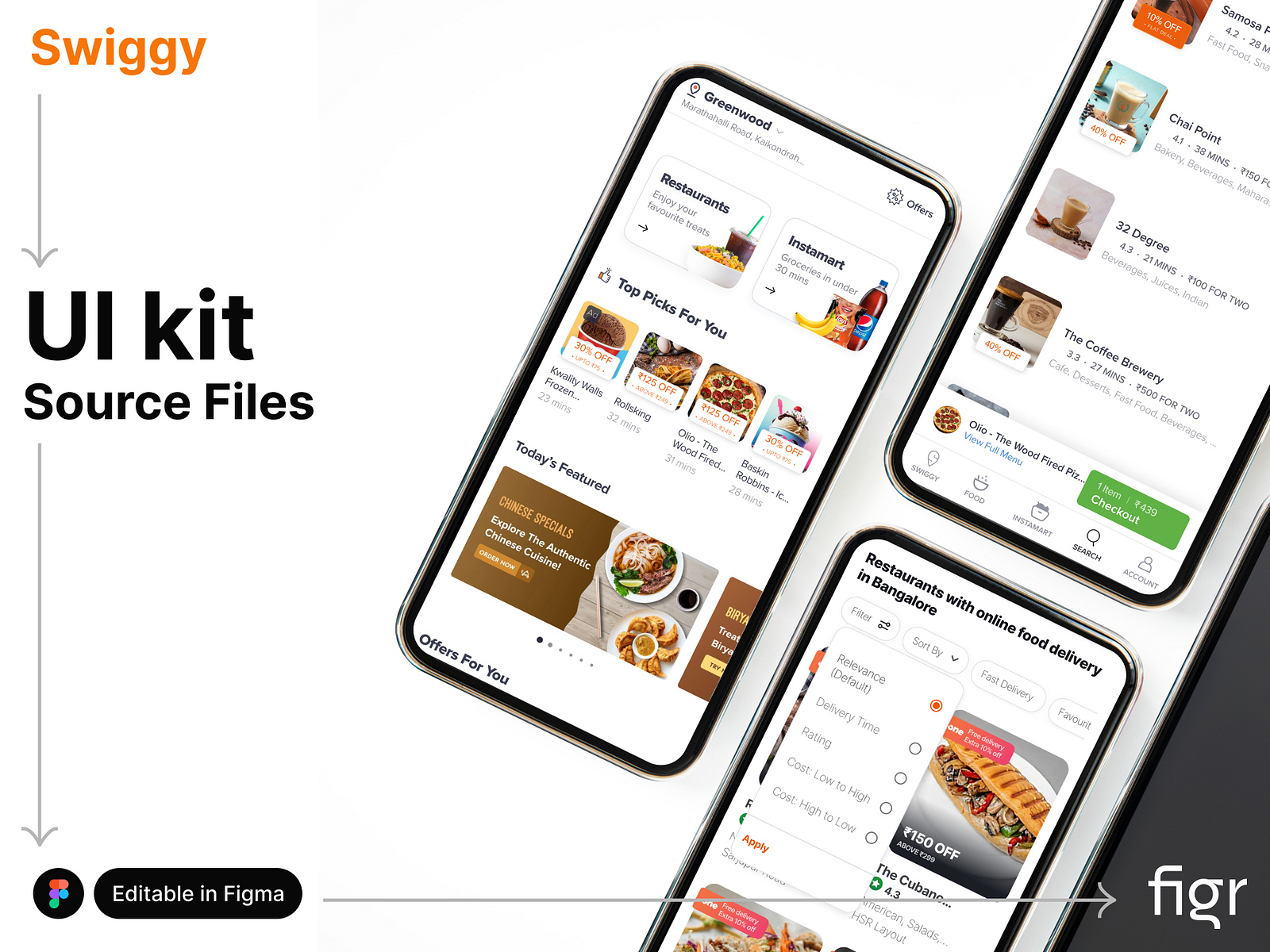Make Swiggy UI your own by Figr Design on Dribbble