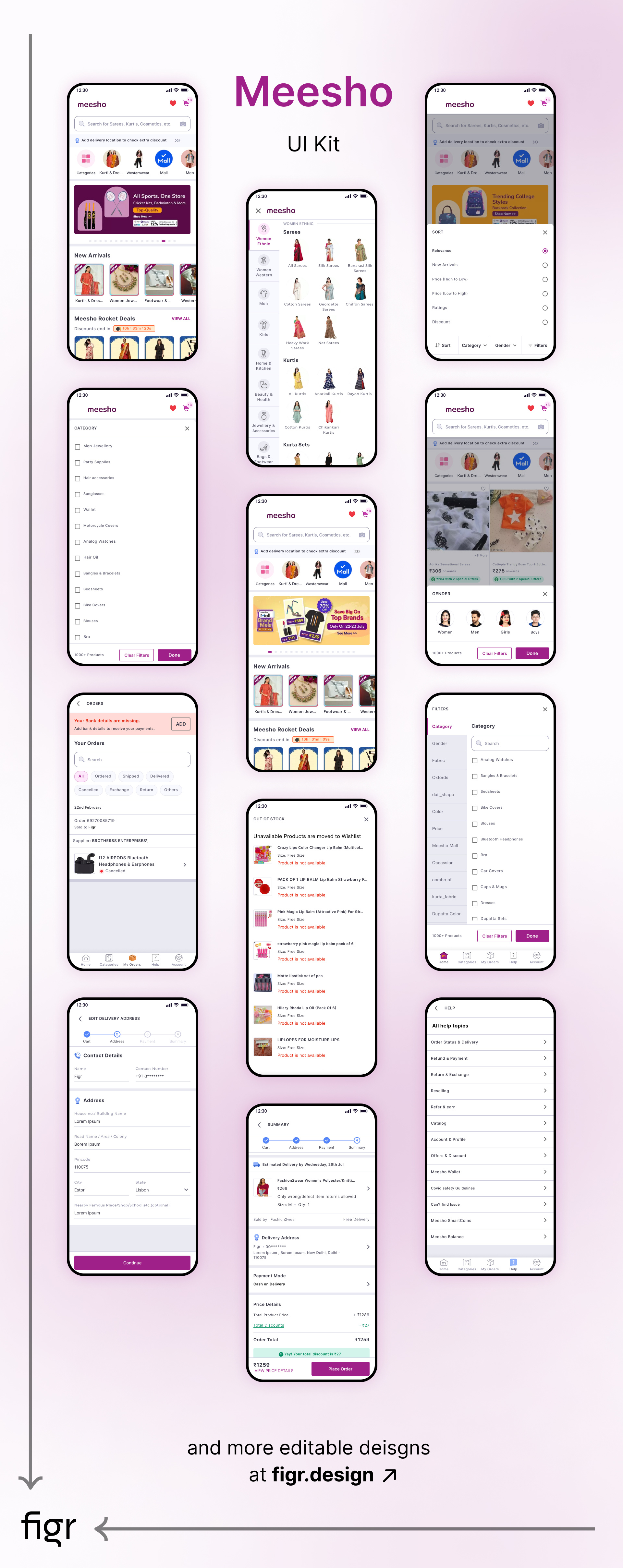 Make Meesho UI your own by Figr Design on Dribbble