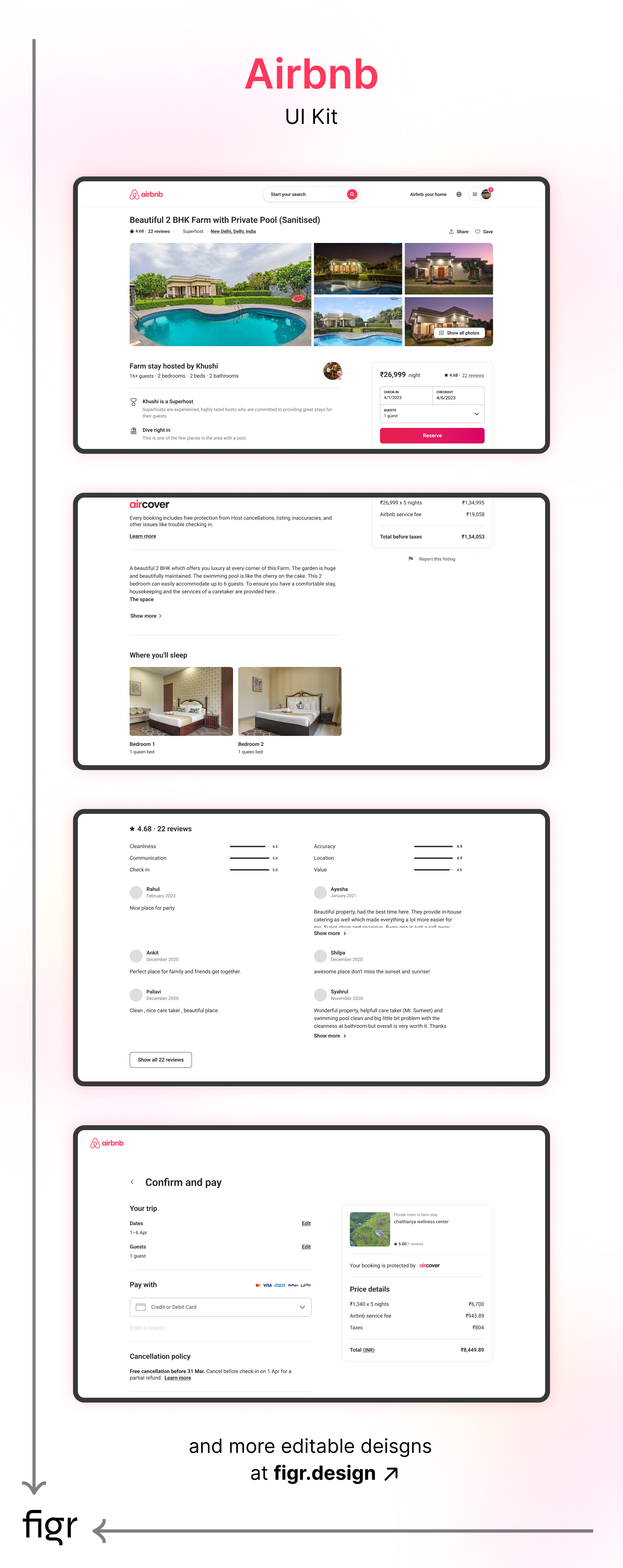 Make Airbnb UI your own by Figr Design on Dribbble