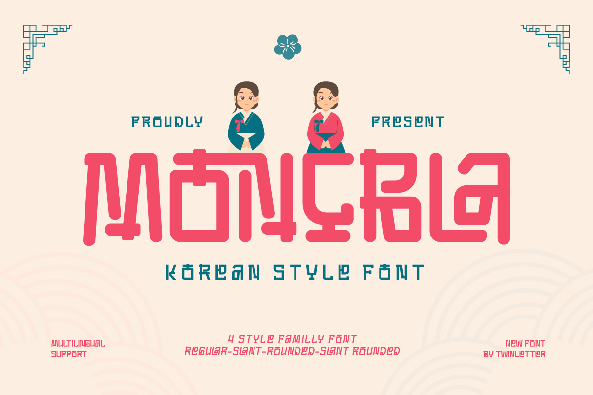 Moncbla - Korean Style Font by Rozi on Dribbble
