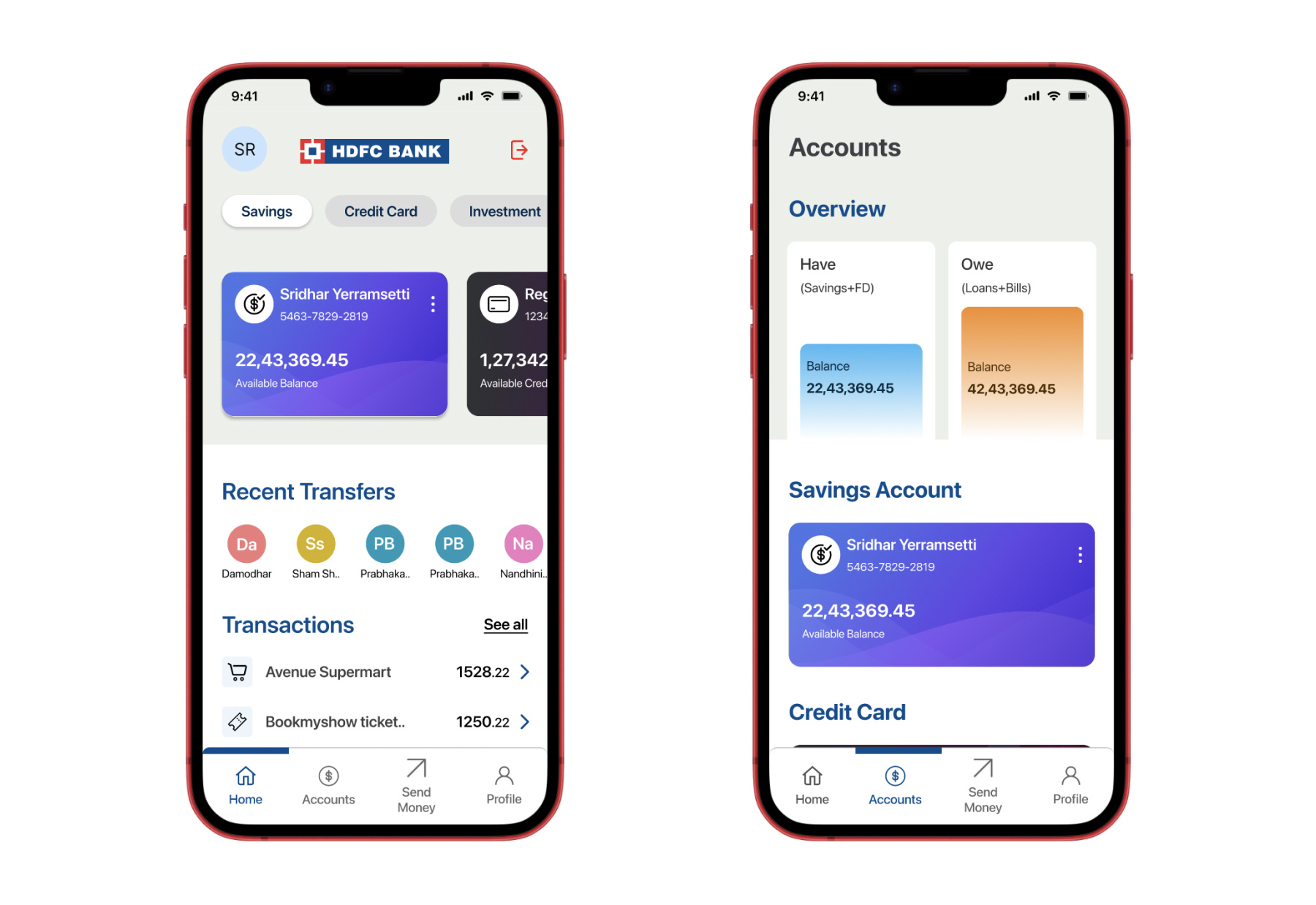 Redesign HDFC Bank Mobile App by Sridhar on Dribbble