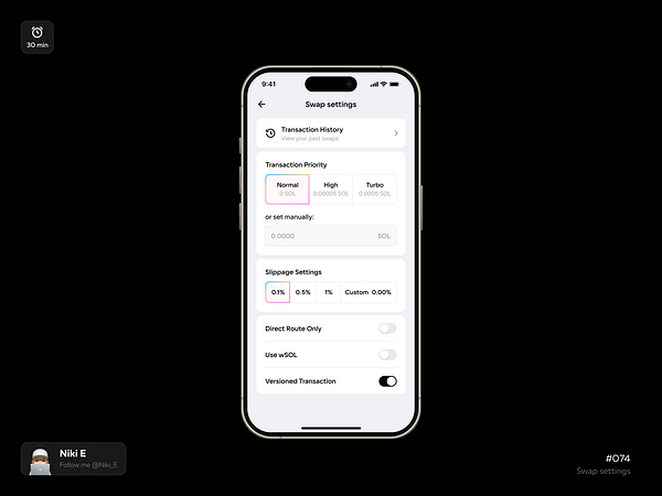 Swap settings. DYUI #30 by Nikita Efimtsev on Dribbble