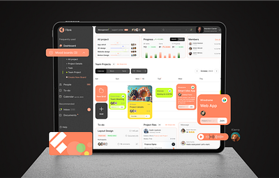 Project Management Dashboard UI Design by Opedia Studio | Branding, UI ...
