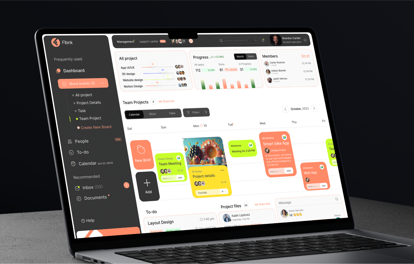 Project Management Dashboard UI Design by Opedia Studio on Dribbble